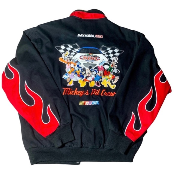 Disney | Jackets & Coats | Vintage Disney Daytona 50 Mickeys Pit Crew ...
